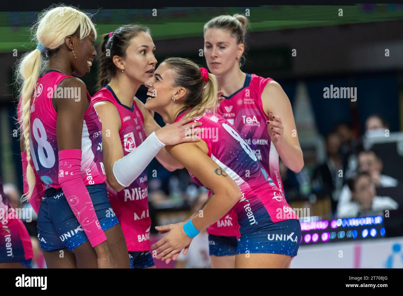Happiness of Alessia Orro (Allianz VV Milano) and teammates during Igor ...