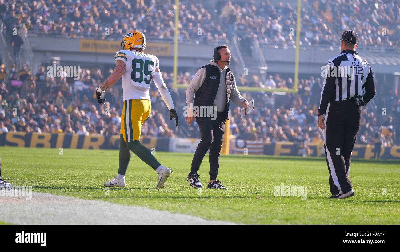 Pittsburgh, USA. NOV 12, 2023: Head Coach Matt LaFleur during the ...