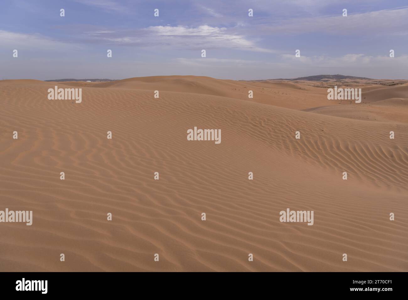 Tengri Desert in the Inner Mongolia Autonomous Region in China. Sunset ...