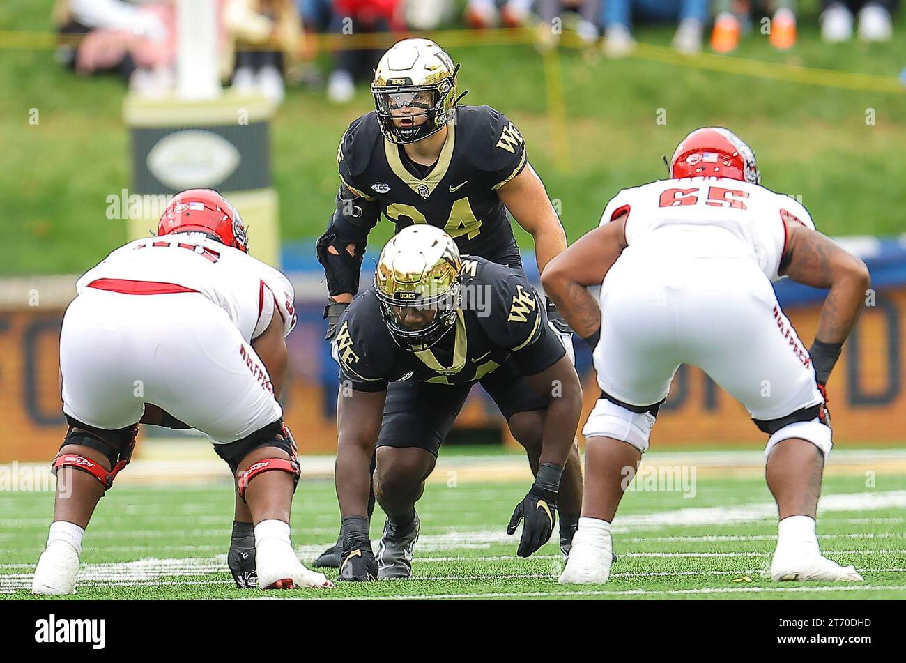 November 11 2023 Wake Forest Sophomore Dylan Hazen 24 Playing