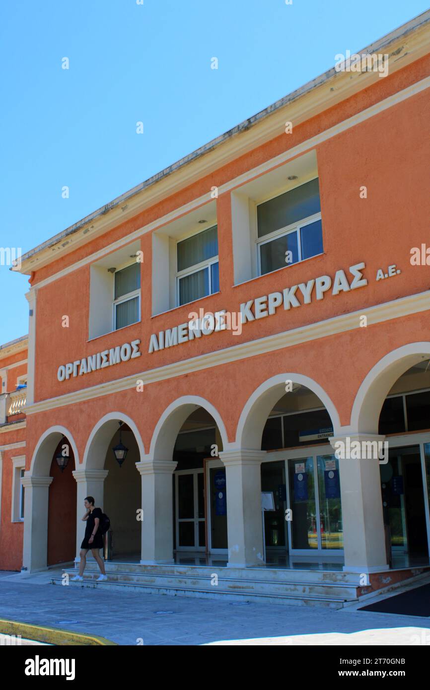 Passenger Terminal at the Port of Corfu, Greece Stock Photo - Alamy