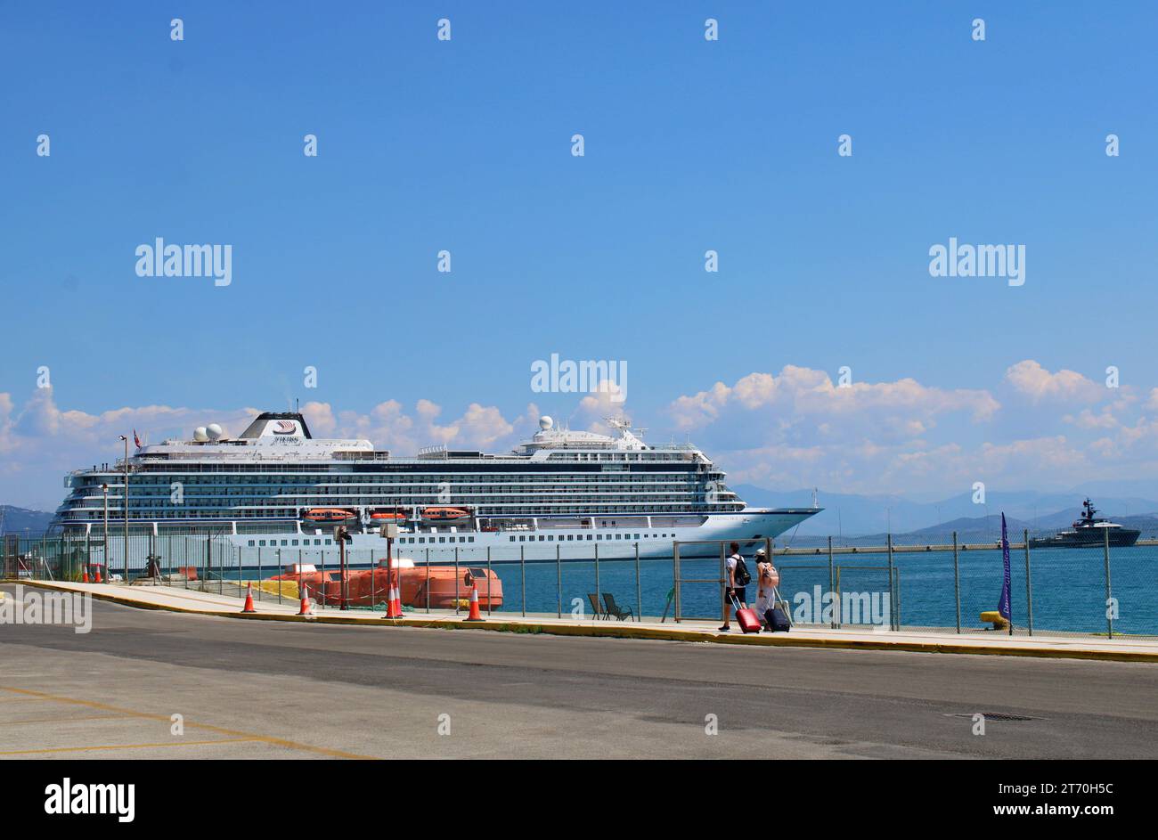 Cruise Ship MV Viking Sky docked at the Port of Corfu Stock Photo - Alamy