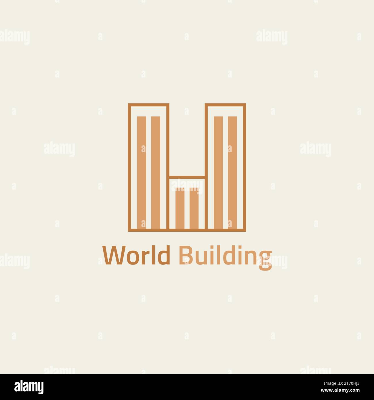 The logo of three tall buildings resembling the letter W Stock Vector ...