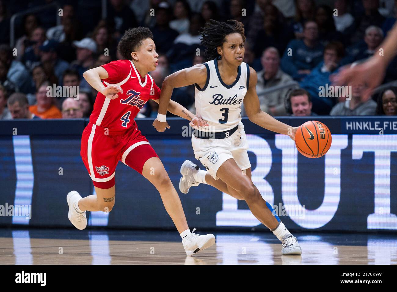 INDIANAPOLIS, IN - NOVEMBER 12: Butler Bulldogs guard Ari Wiggins (3 ...