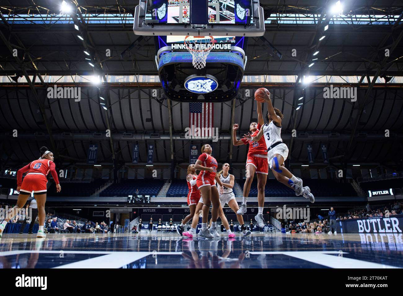 INDIANAPOLIS, IN - NOVEMBER 12: Butler Bulldogs guard Ari Wiggins (3 ...