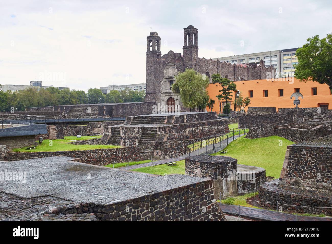 The ancient Aztec ruins of Tlatelolco in Mexico City Stock Photo - Alamy