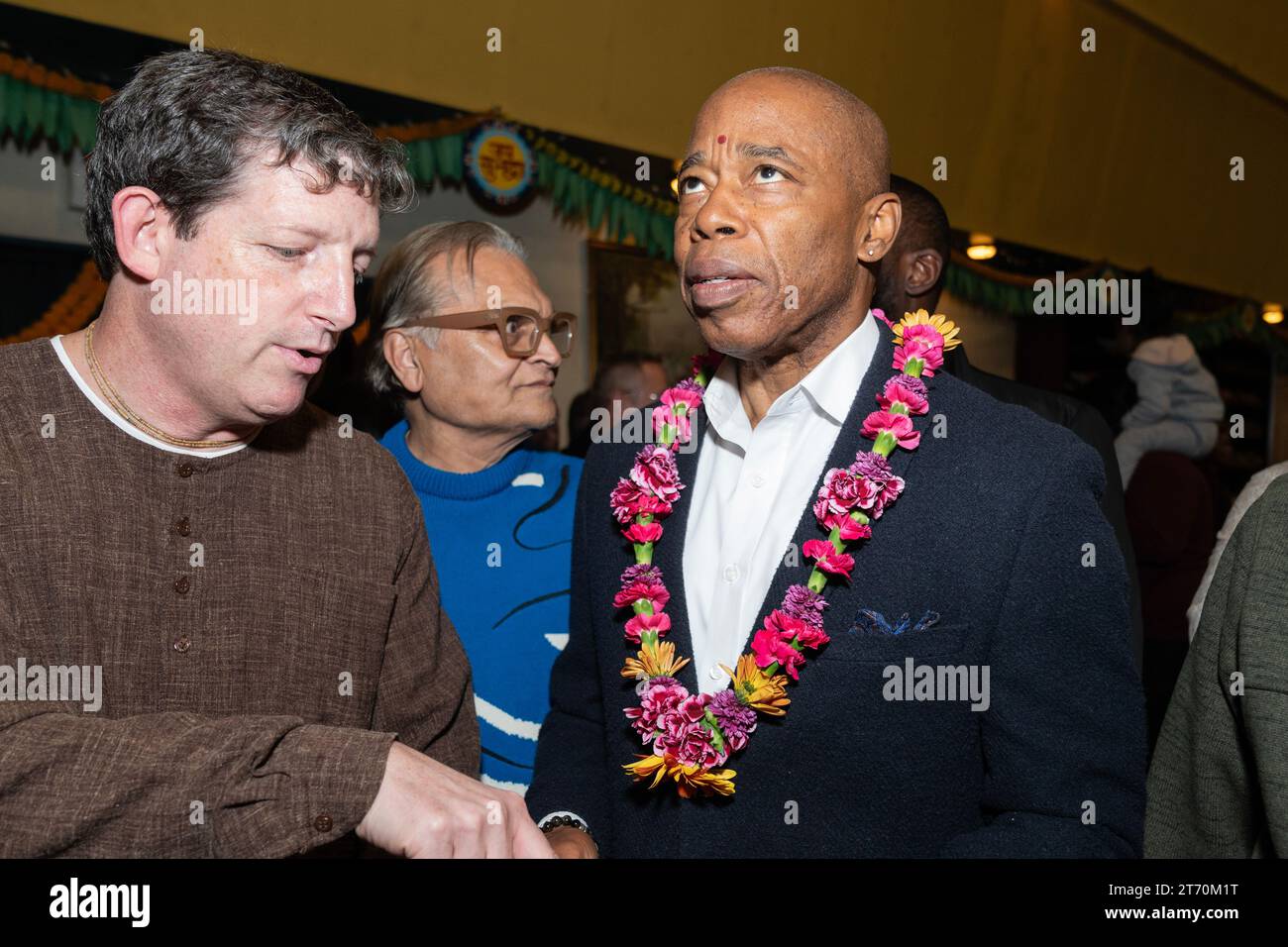Mayor Eric Adams attends Diwali celebration at Hare Krishna Center in ...