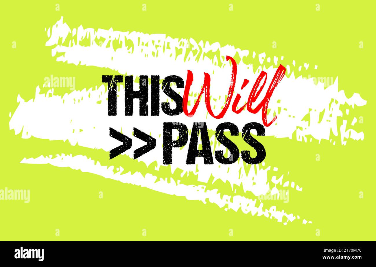 This will pass motivational quote grunge lettering, slogan design ...