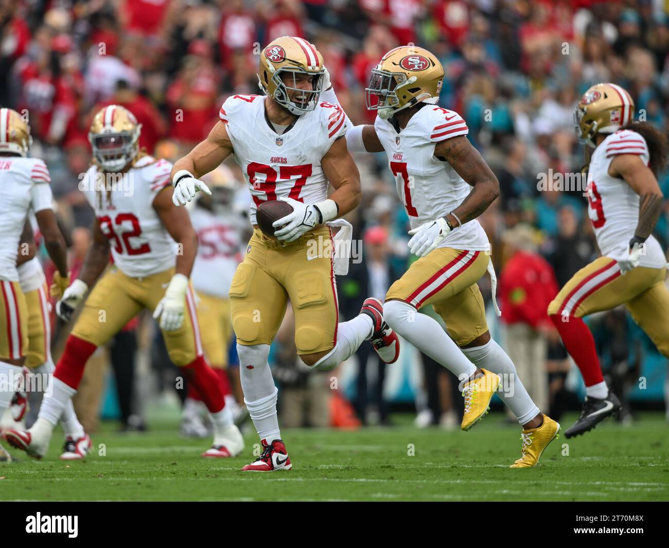 Jacksonville, Florida, USA. November 12, 2023: San Francisco 49ers ...
