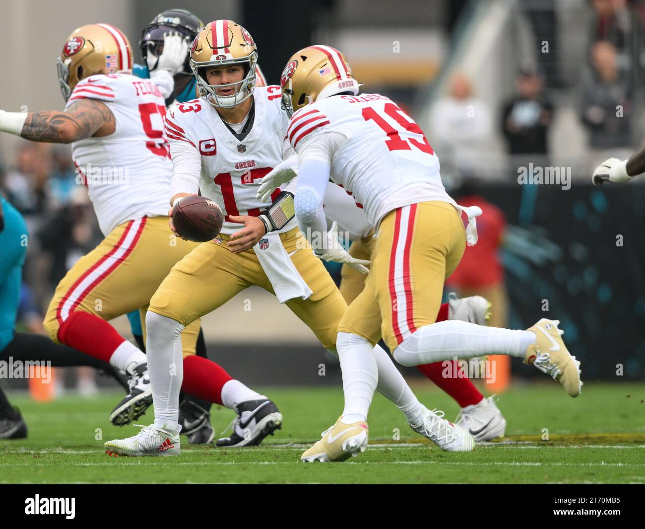 Jacksonville, Florida, USA. November 12, 2023: San Francisco 49ers ...