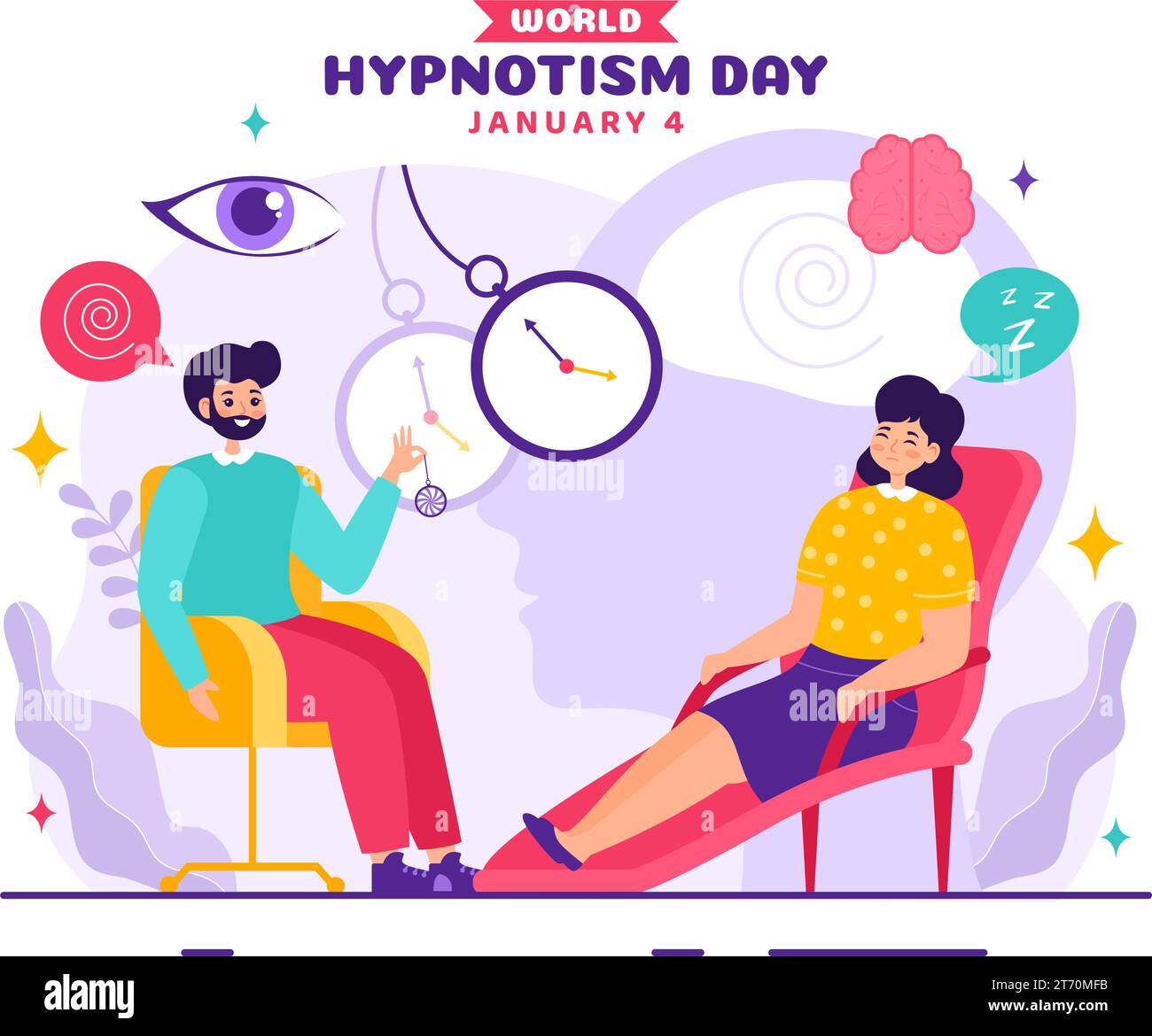 World hypnotism day with black and white spiral hi-res stock ...
