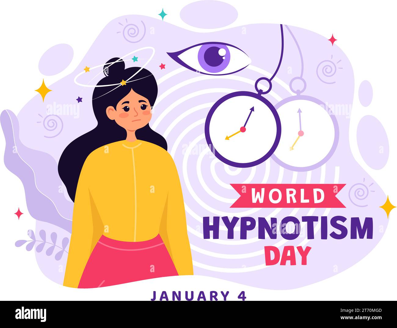 World hypnotism day with black and white spiral hi-res stock ...