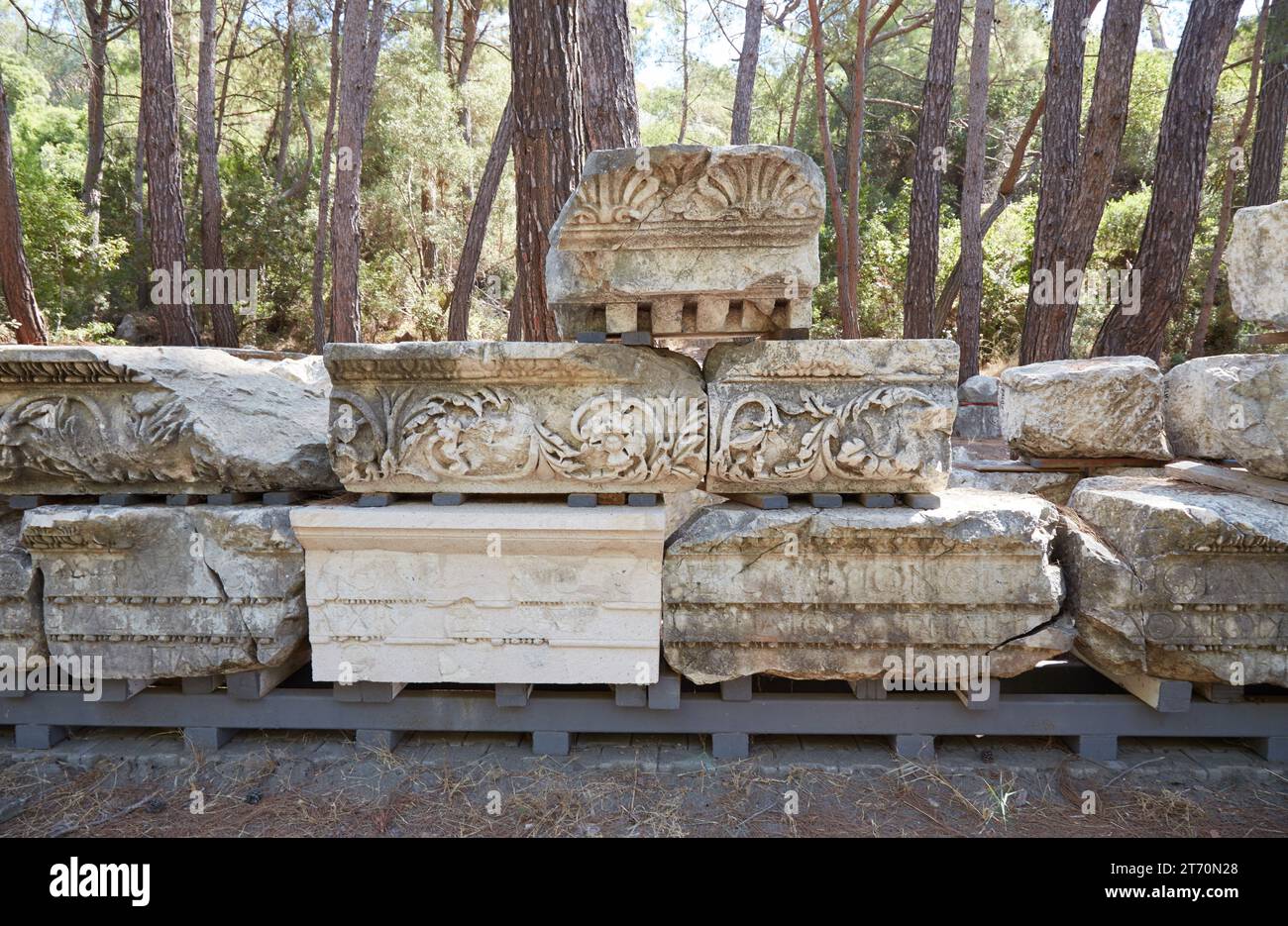 The seaside ruins of Phaselis in Antalya Province, Turkey Stock Photo ...