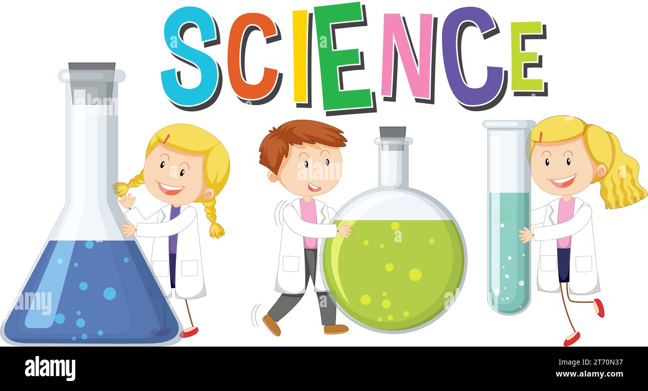 Vector cartoon illustration of scientists conducting experiments in ...