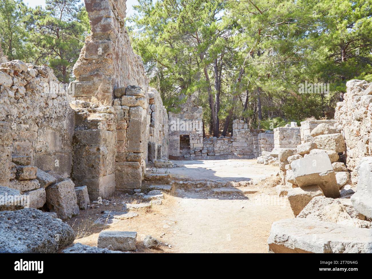 The seaside ruins of Phaselis in Antalya Province, Turkey Stock Photo ...