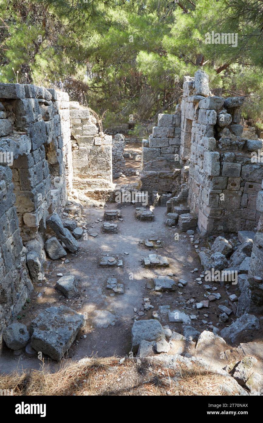 The seaside ruins of Phaselis in Antalya Province, Turkey Stock Photo ...