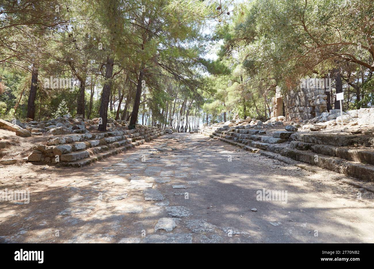 The seaside ruins of Phaselis in Antalya Province, Turkey Stock Photo ...