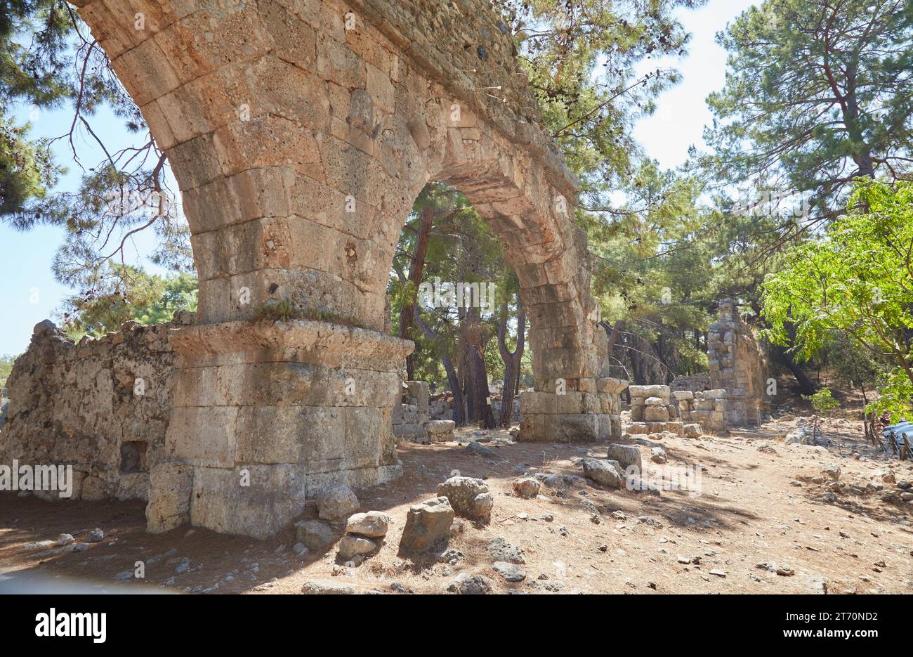 The seaside ruins of Phaselis in Antalya Province, Turkey Stock Photo ...
