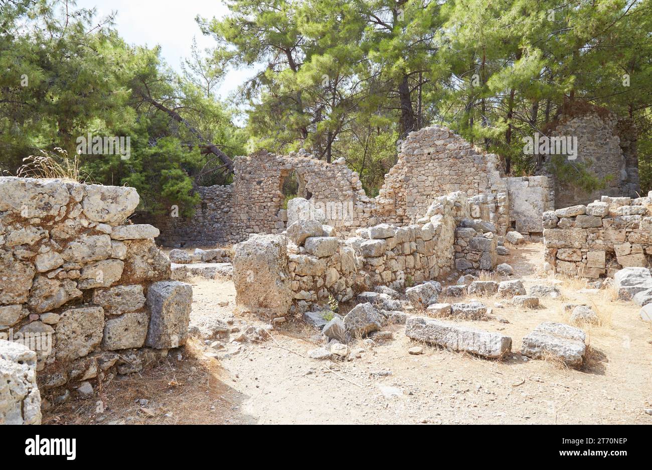 The seaside ruins of Phaselis in Antalya Province, Turkey Stock Photo ...