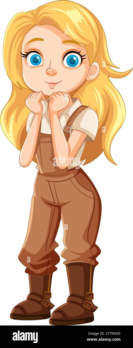 Long blonde hair clipart hi-res stock photography and images - Alamy