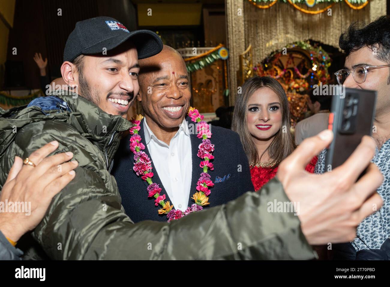 Mayor Eric Adams attends Diwali celebration at Hare Krishna Center in ...