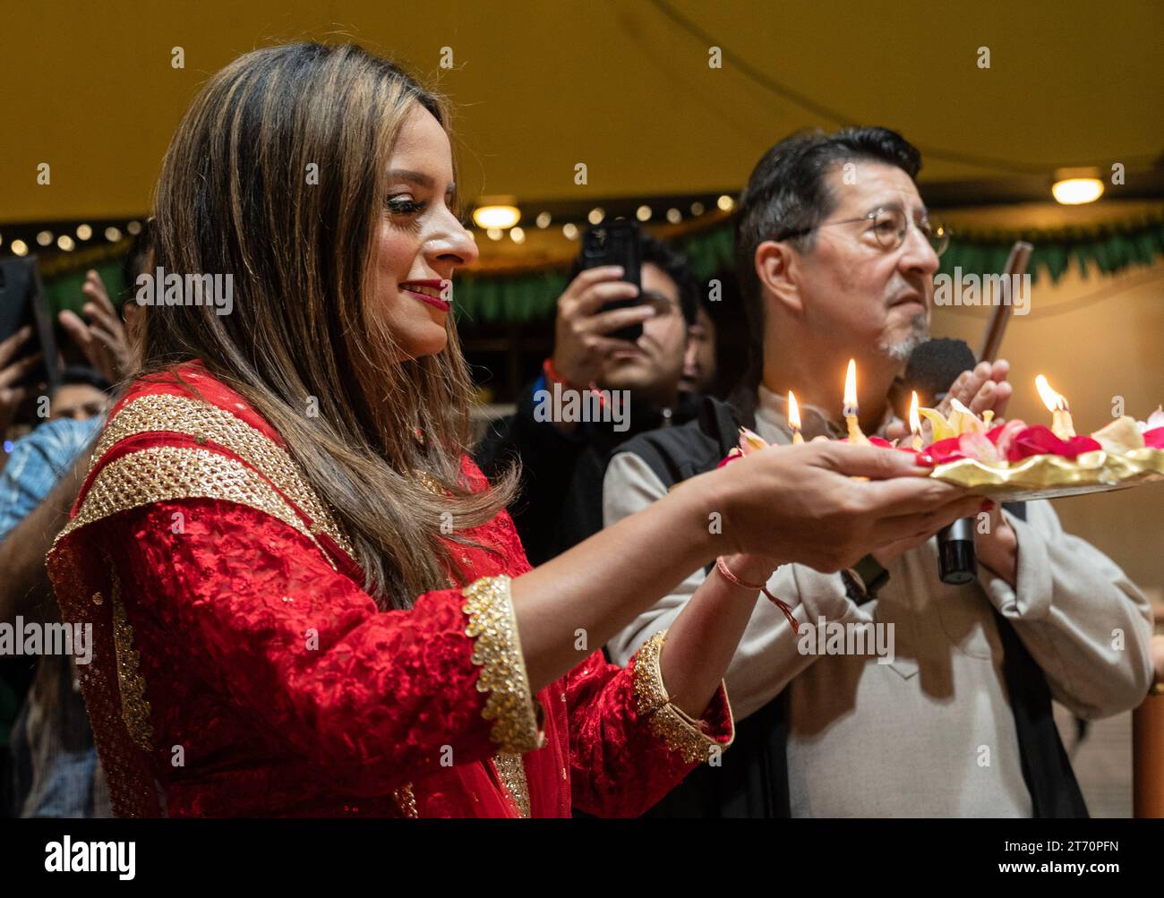 State Assemblywoman Rajkumar attends Diwali celebration at Hare Krishna ...
