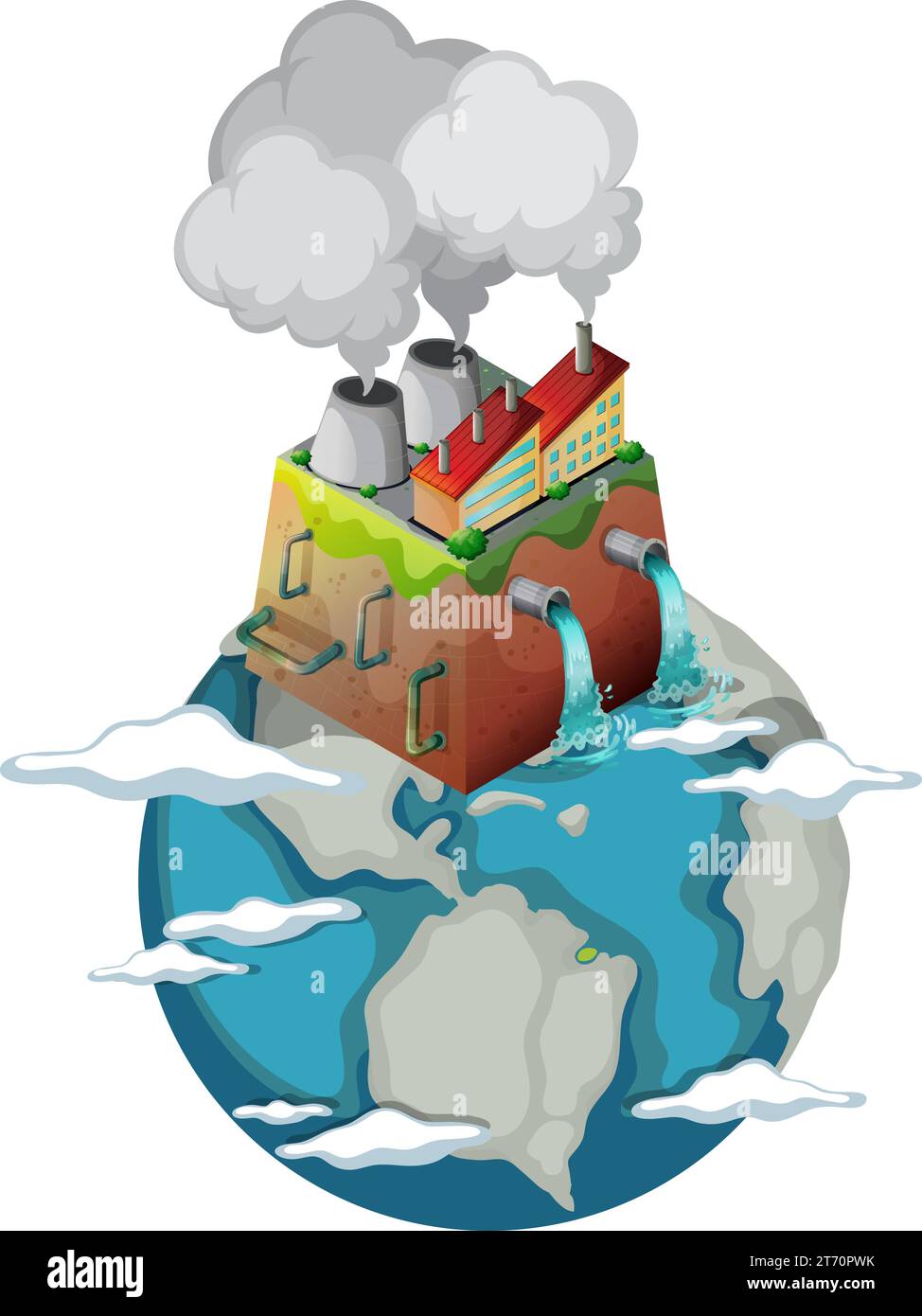 Drawing global warming greenhouse effect hi-res stock photography and ...