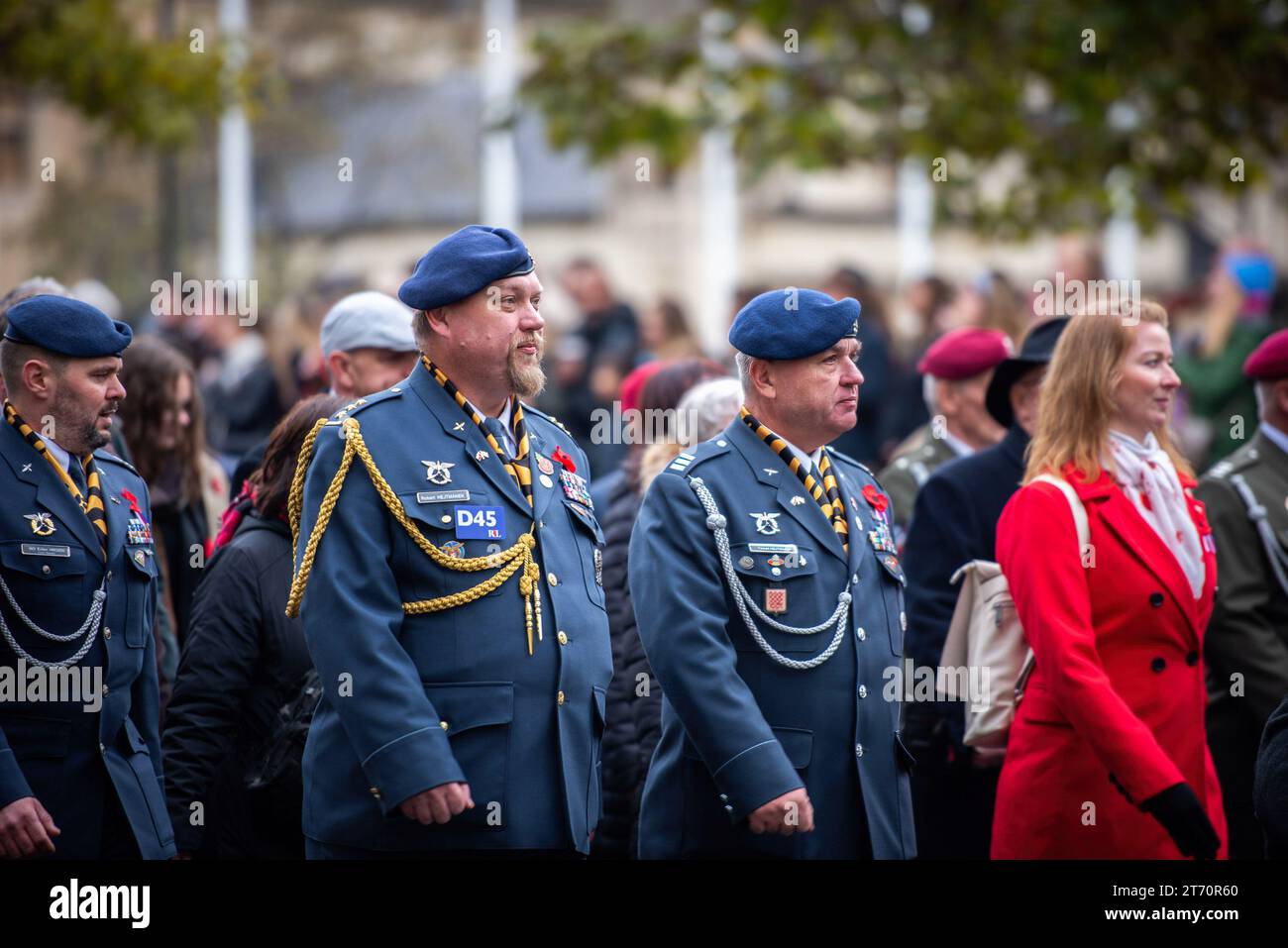 London, UK. 12th Nov, 2023. Veterans march past The Cenotaph during The 2023 National Service of ...