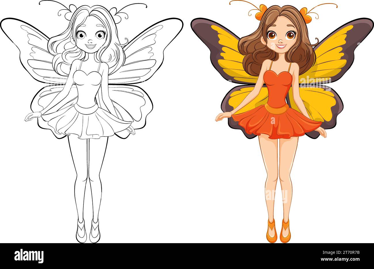 A whimsical doodle outline for coloring pages Stock Vector Image & Art ...