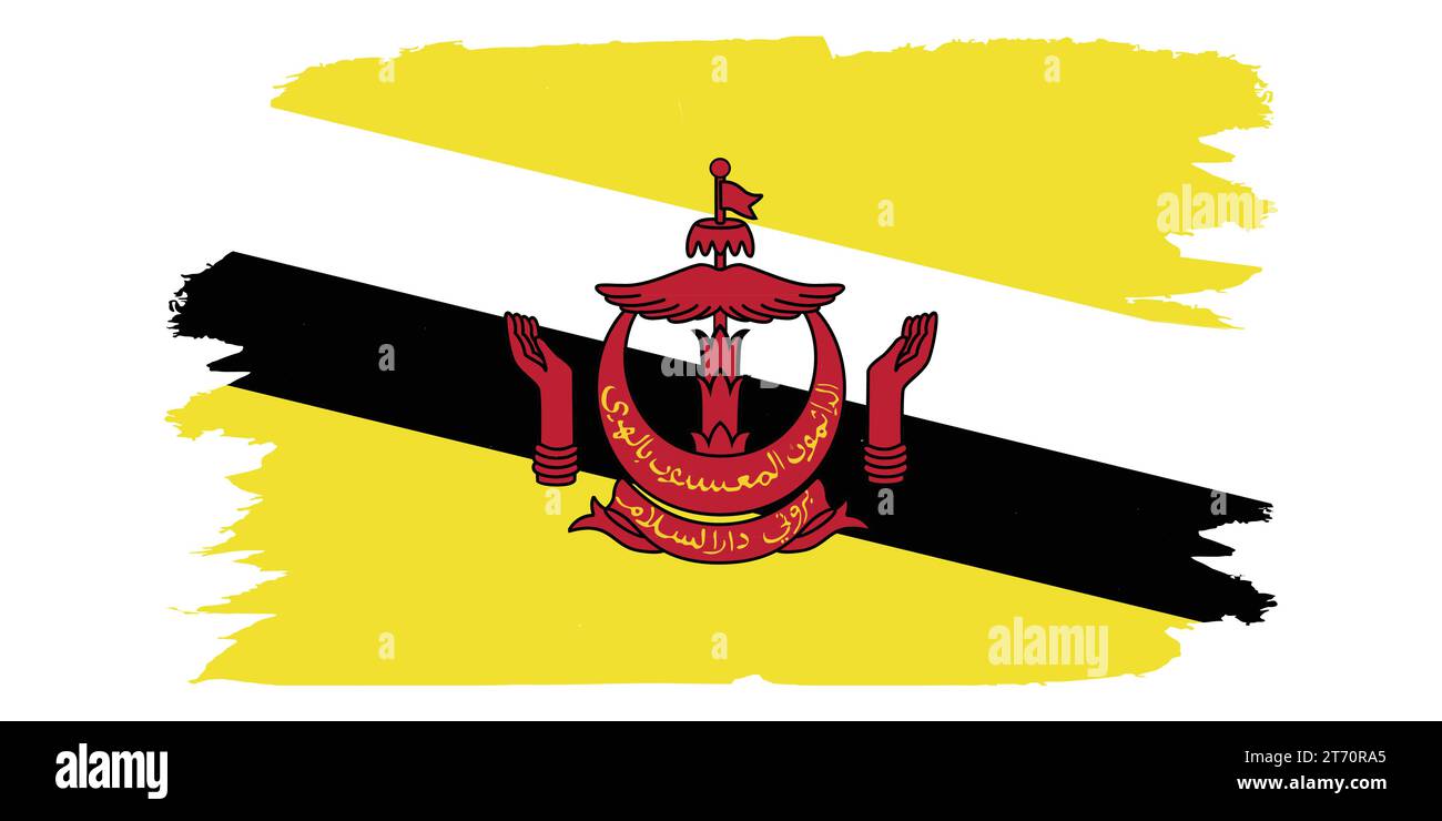 Vector flag of the country brunei vector illustration Stock Vector ...