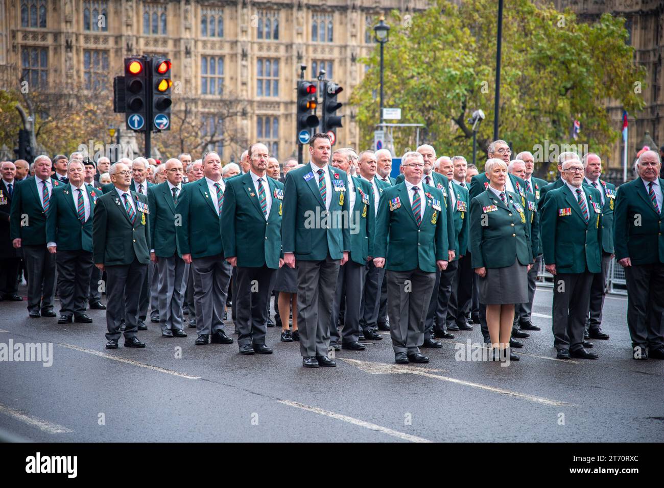 Veterans march past The Cenotaph during The 2023 National Service of ...