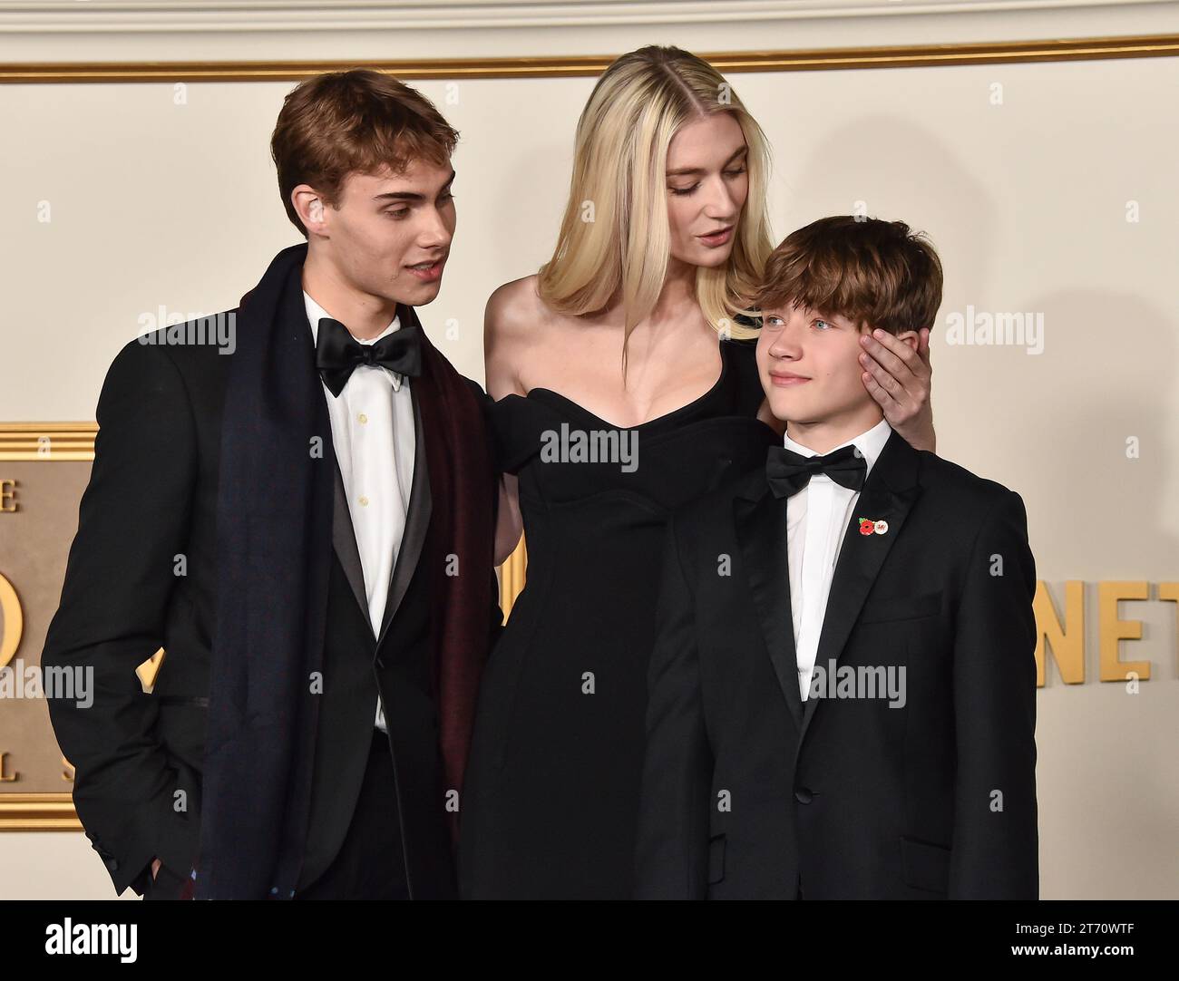 Westwood, USA. 12th Nov, 2023. Rufus Kampa, Elizabeth Debicki and Fflyn ...