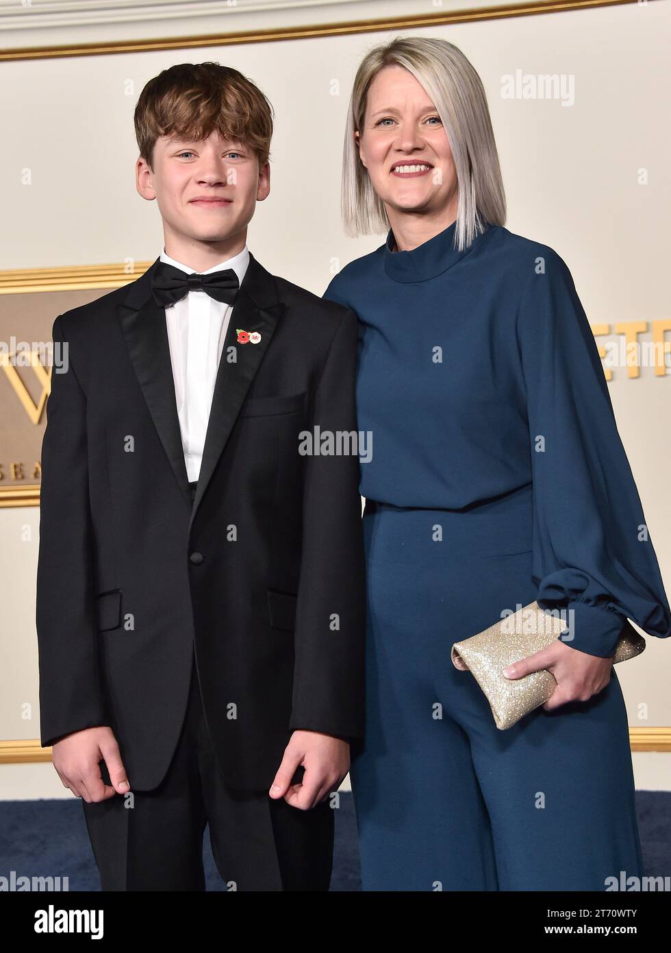 Westwood, USA. 12th Nov, 2023. Fflyn Edwards and mother arriving to the ...