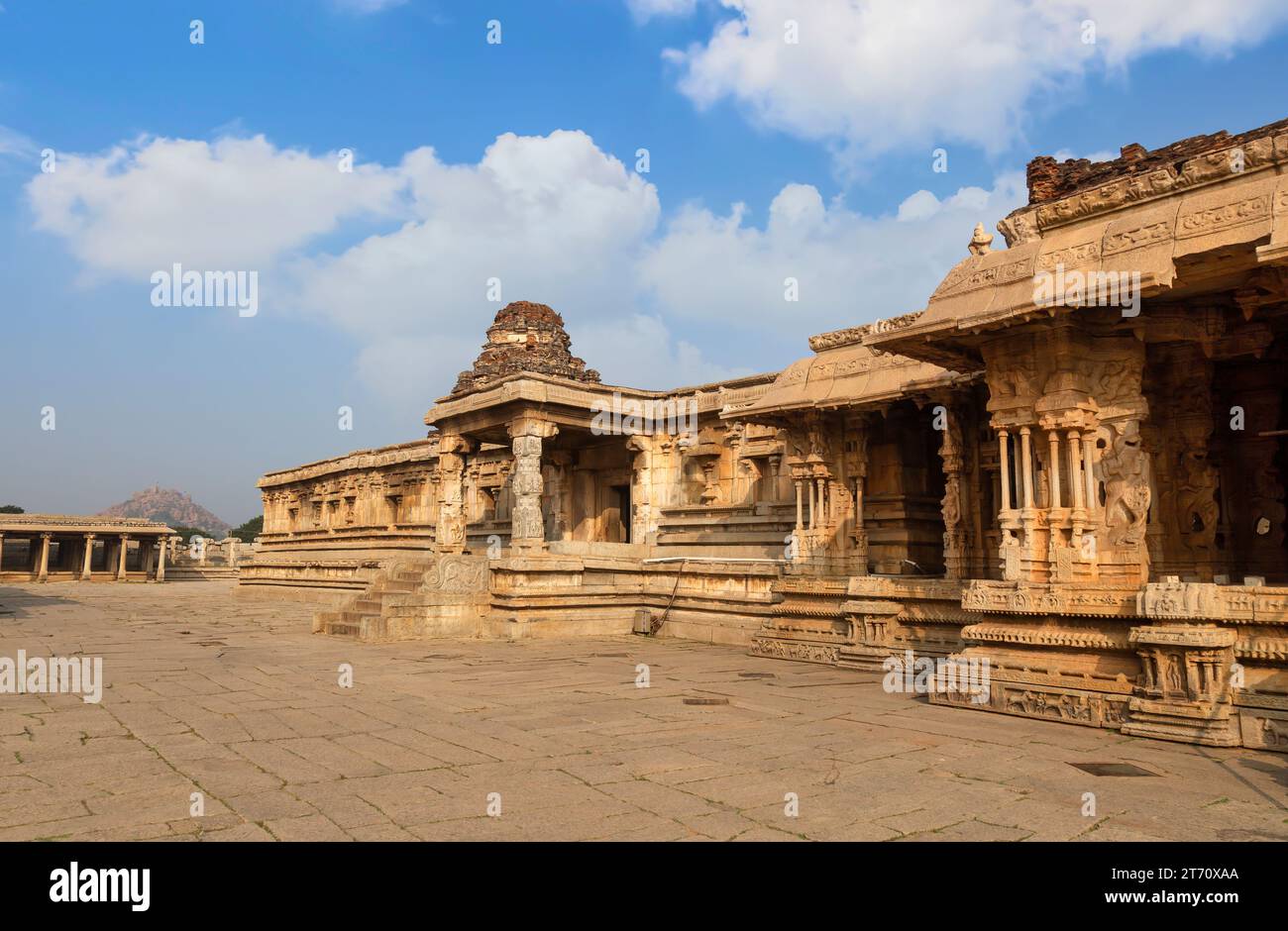 Ancient stone architecture ruins inside Vijaya Vittala temple complex ...