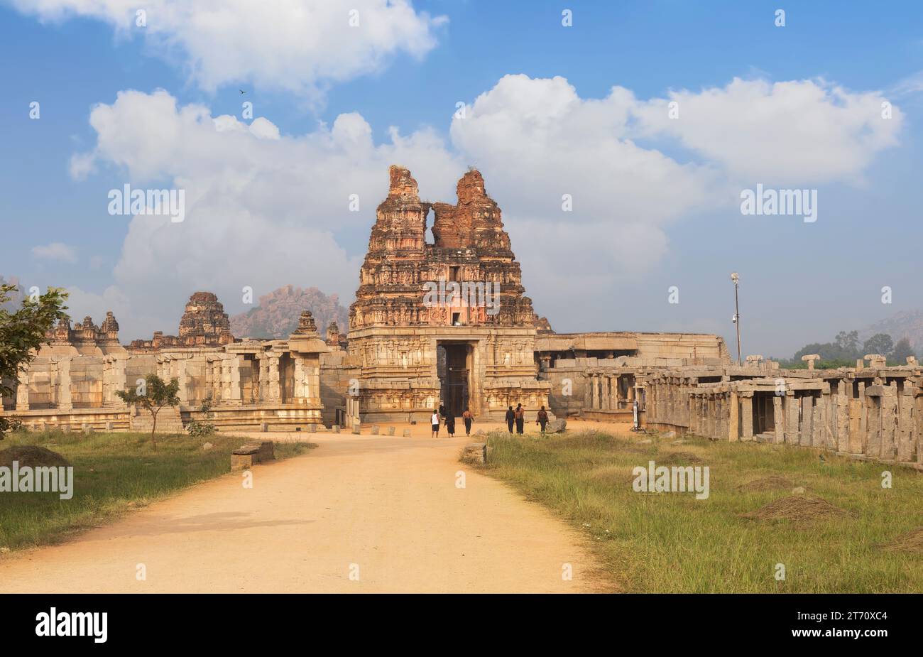 Ancient stone architecture ruins inside Vijaya Vittala temple complex ...