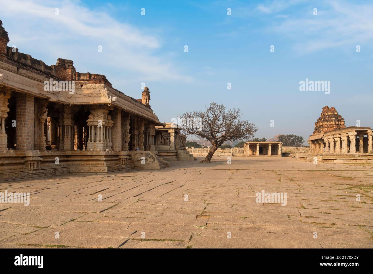 Ancient stone architecture ruins inside Vijaya Vittala temple complex ...