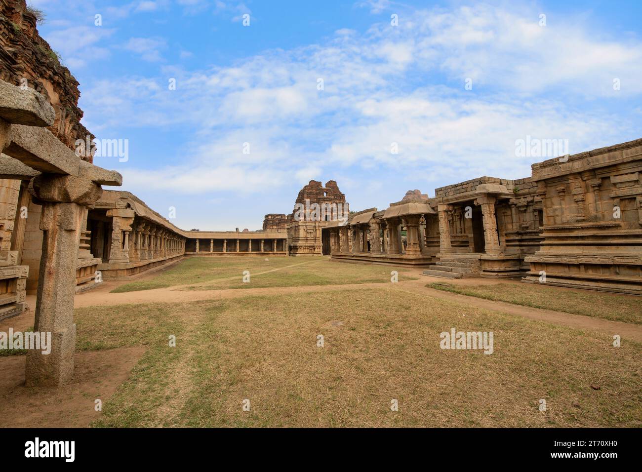 Achyuta Raya temple medieval architecture ruins at Hampi Karnataka ...