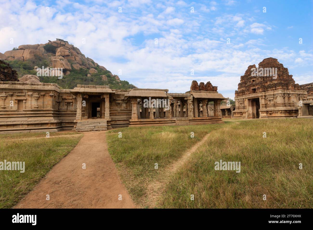 Achyuta Raya temple medieval architecture ruins at Hampi Karnataka ...