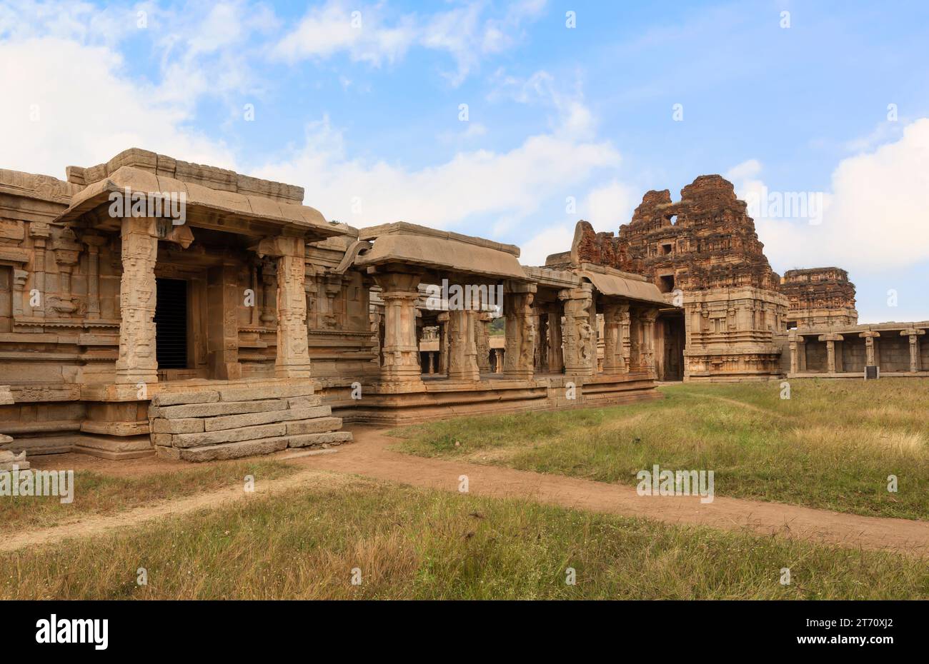 Achyuta Raya temple medieval architecture ruins at Hampi Karnataka ...