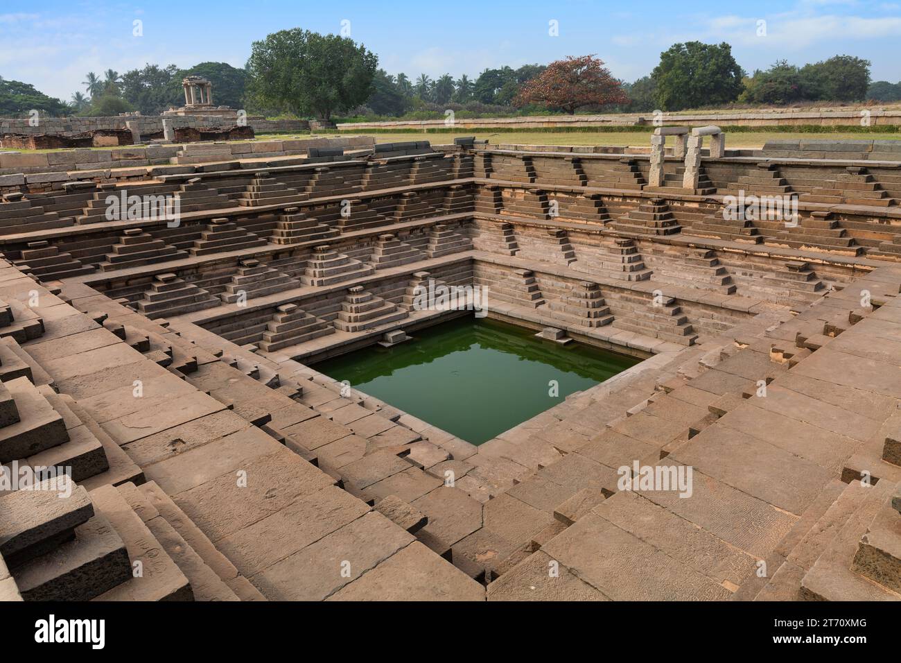 Step well also known as Pushkarani, is a medieval water reservoir at ...