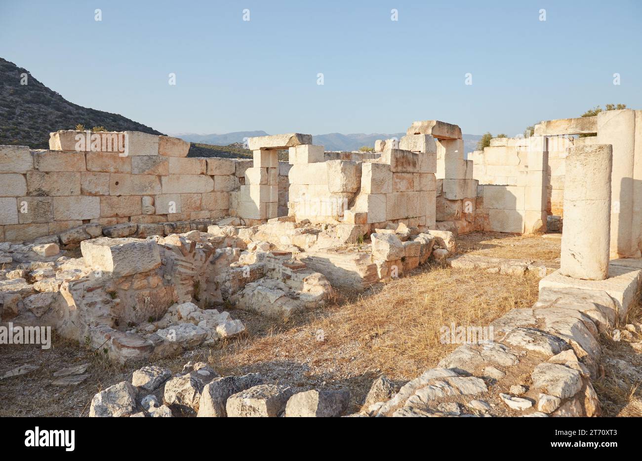 The ancient Lycian ruins of Andriake, located in Demre, Turkey Stock ...