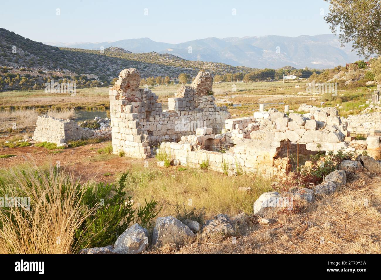 The ancient Lycian ruins of Andriake, located in Demre, Turkey Stock ...