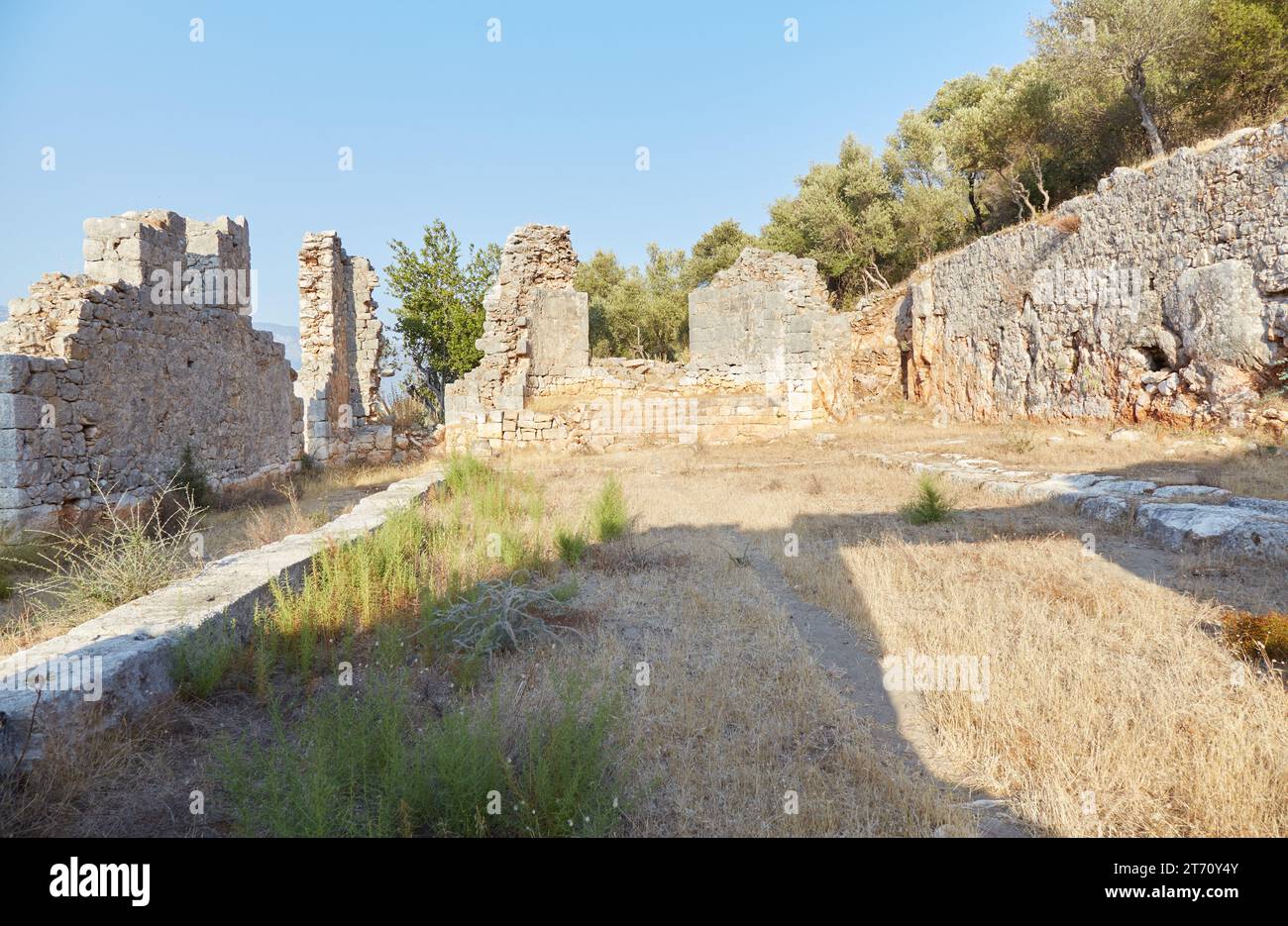 The ancient Lycian ruins of Andriake, located in Demre, Turkey Stock ...