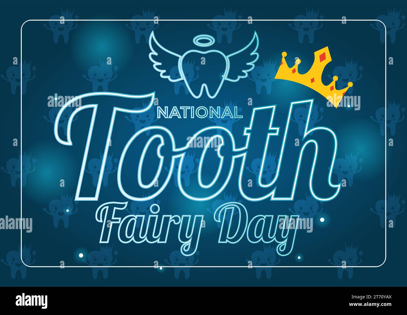 National Tooth Fairy Day Vector Illustration with Little Girl to Help ...