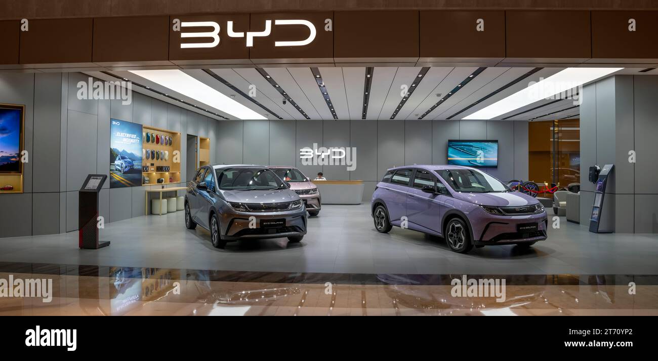 BYD car showroom, China Stock Photo - Alamy