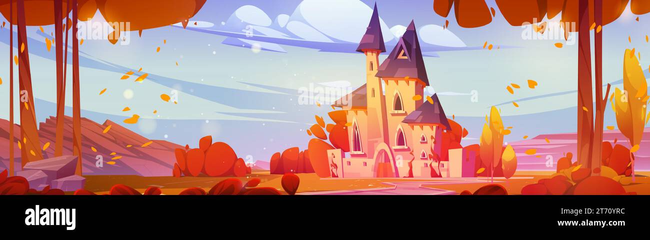 Beautiful old chateau Stock Vector Images - Alamy