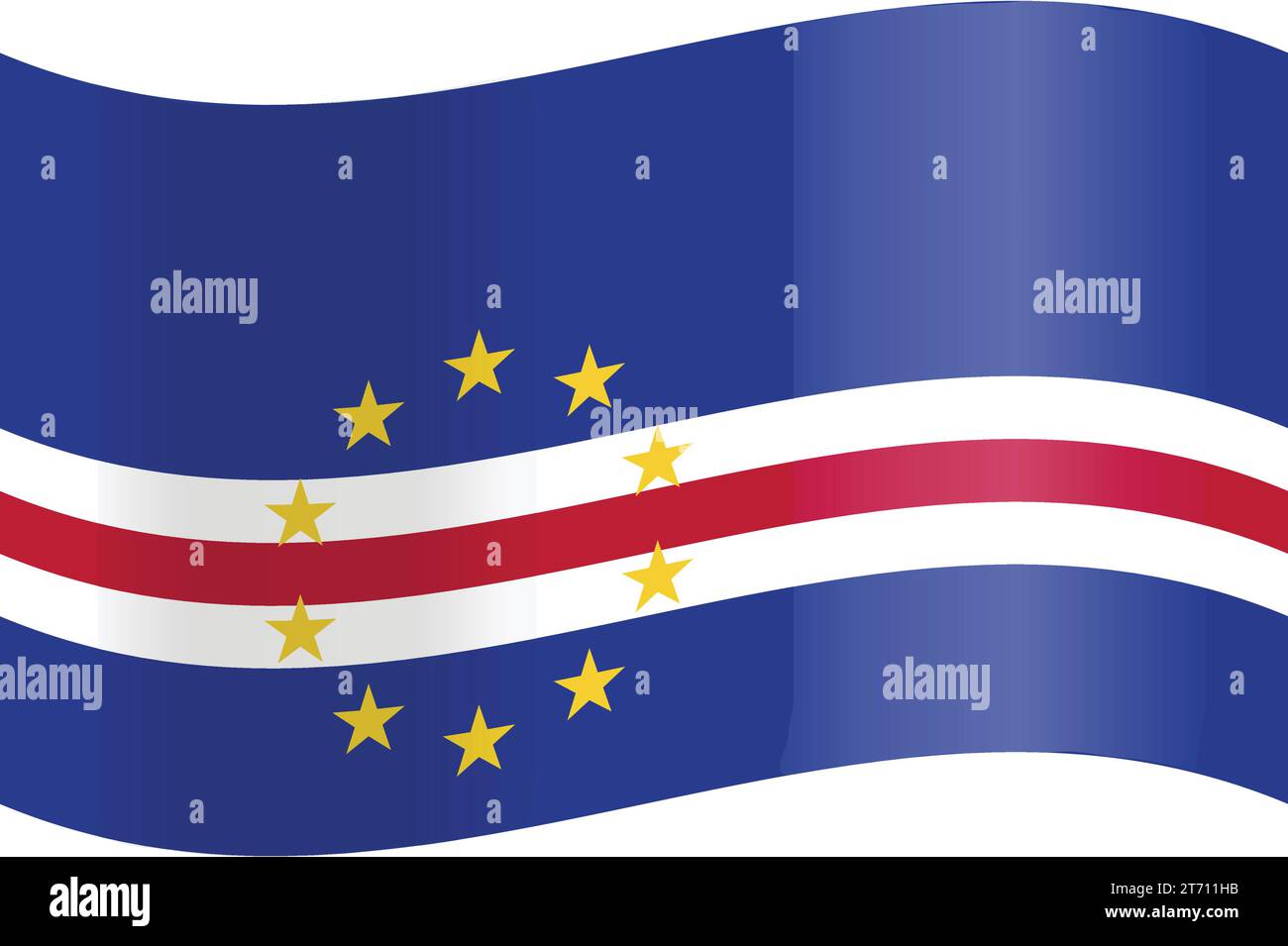 Vector cabo verde flag with realistic texture Stock Vector Image & Art ...