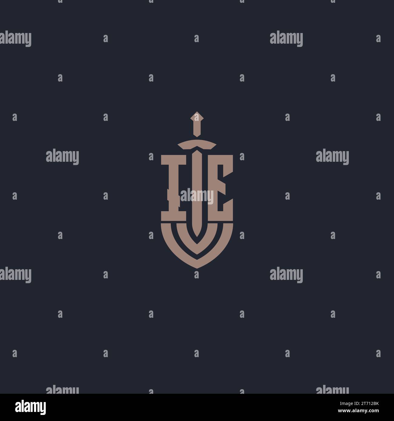 IE logo monogram with sword and shield style design template vector Stock Vector Image & Art - Alamy