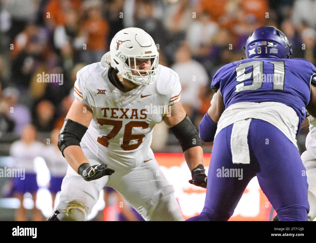 November 11 2023: Texas Longhorns offensive lineman Hayden Conner (76 ...