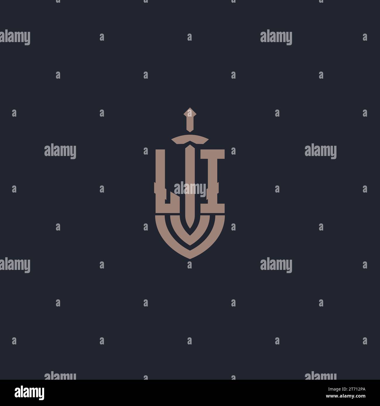 LI logo monogram with sword and shield style design template vector Stock Vector Image & Art - Alamy